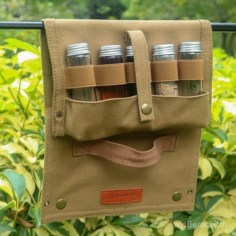 คัดสรรระดับพรีเมียม วัสดุผ้าใบเข้ารหัส กระเป๋าเก็บขวดเครื่องเทศแบบพกพา ...